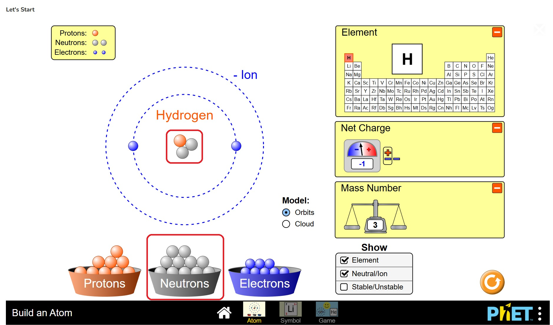 Build an Atom | Twin Science Educator Platform